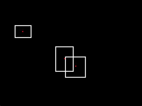 python finding the centers of overlapping rectangles in 2d numpy