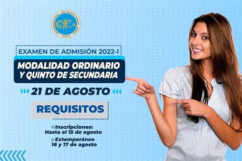 Requisitos Para El Examen De AdmisiÓn Para Modalidad Ordinaria Y Quinto