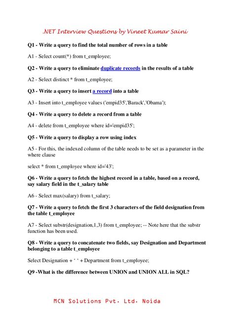 top 100 interview questions and answer