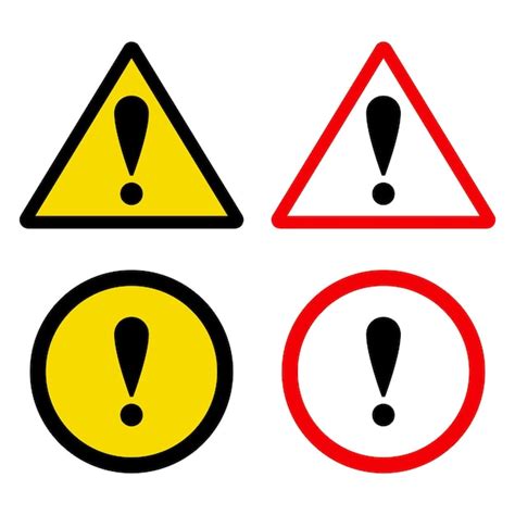 Conjunto De Señales De Advertencia Vector Gratis
