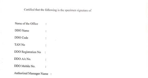 All Ddos Submit 3sets Of Specimen Signature Along With May Pay Bill Form