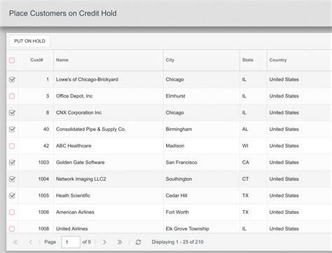 create an intuitive grid app with row selection