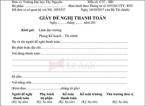 Mẫu Giấy Đề Nghị Thanh Toán Hướng Dẫn Cách Viết Chi Tiết