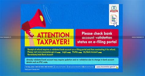 Itr Refund Update Cbdt Advises To Check Bank Account Validation Status
