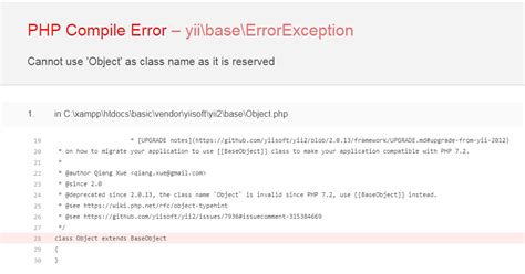 problem opening application in yii2 it qna
