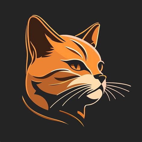 Diseño De Logotipo De Cabeza De Gato Dibujo Abstracto Cara De Gato Cara