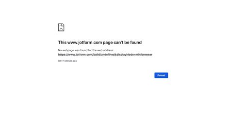 error page can t be found