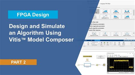design and simulate an algorithm using vitis model c get started with