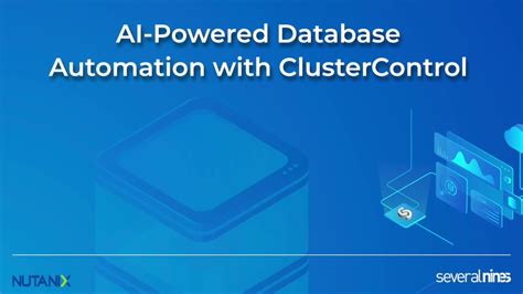database automation and management on nutanix with clustercontrol youtube
