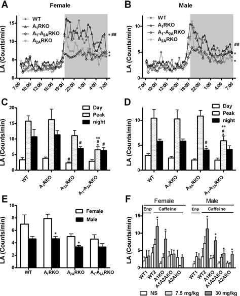 A1r And A2ar Affect Locomotor Activity La In Sex Dependent Manner