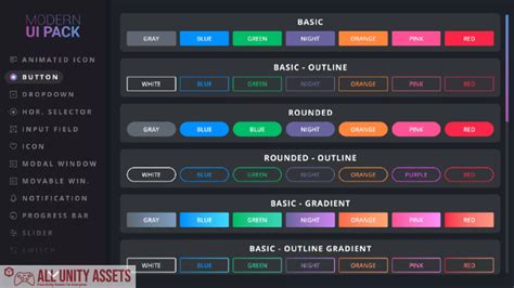 modern ui pack free download all unity assets