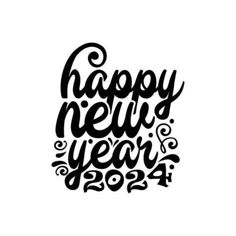 Happy New Year Typography Design 2024 28711224 Vector Art At Vecteezy