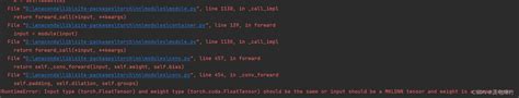 runtimeerror input type torch floattensor and weight type torch
