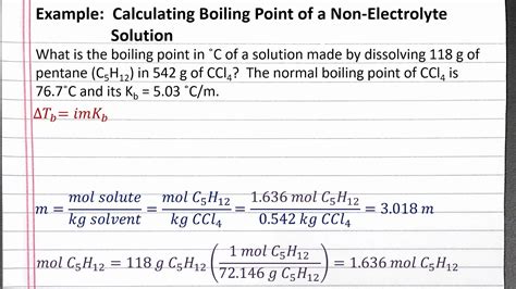 How To Calculate Normal Boiling Point Number Of I Groups In Molecule