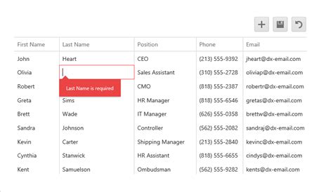 html5 data grid master detail input validation and more now