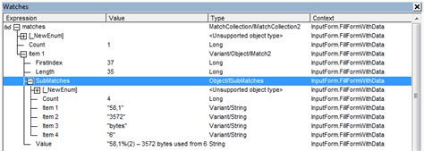 vba regex getting matches from multiple lines stack overflow