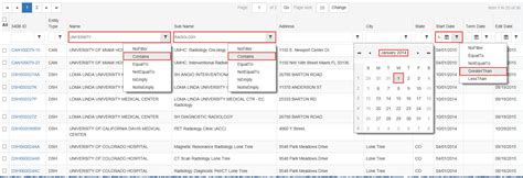 filtering data tables