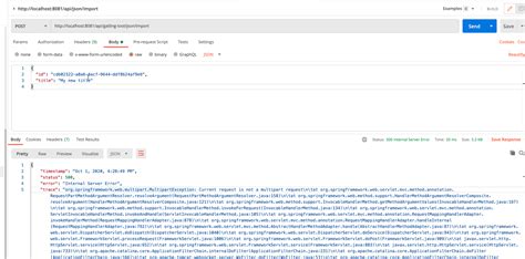 current request is not a multipart request spring boot the ai search