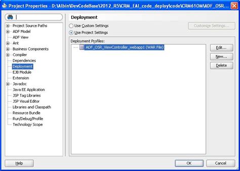 problem while deploying oracle adf application java lang