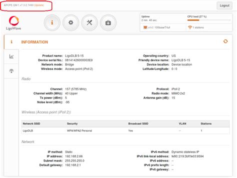 Ligodlb How To Upgrade The Firmware Ligowave Knowledge Base