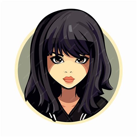 Portrait Dillustration Dun Personnage De Fille De Dessin Animé Anime