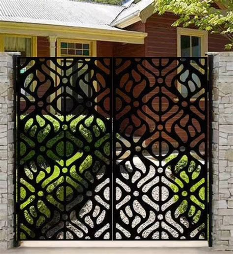 3d Laser Cut Abstract Art Metal Side Walk Gate Custom Fabrication Mo
