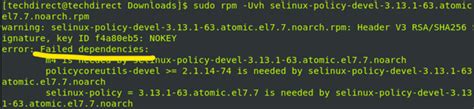 how to automatically resolve errors associated with failed dependencies