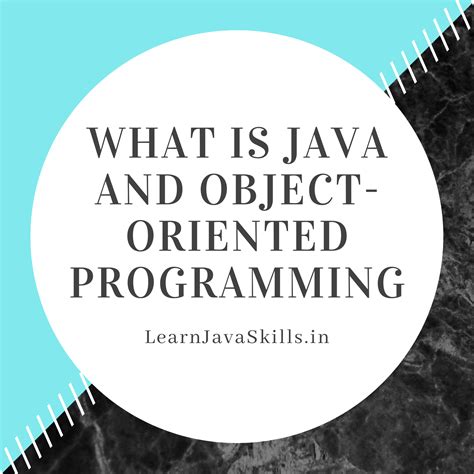 what is java and object oriented programming