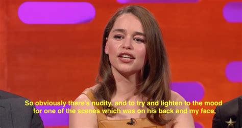 emilia clarke talking about filming sex scenes with jason