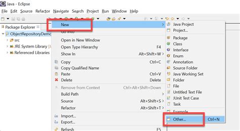 creating object repository in selenium webdriver xml