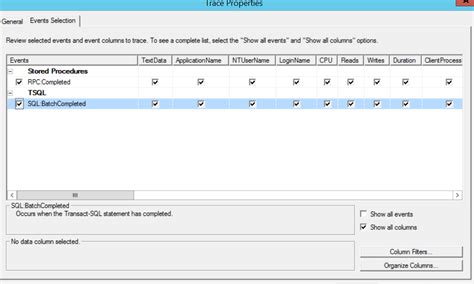 how to create a server side trace on sql server database