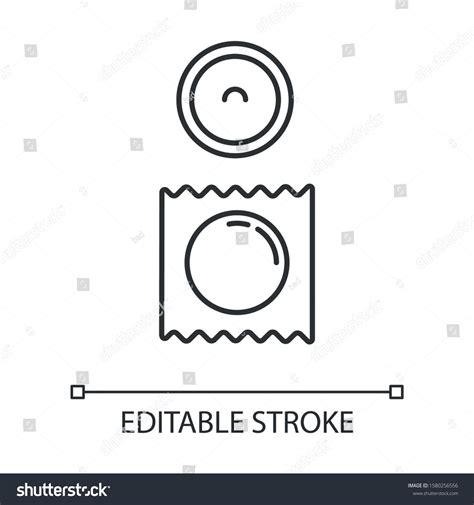 Condom Linear Icon Safe Sex Male Stock Vector Royalty Free 1580256556