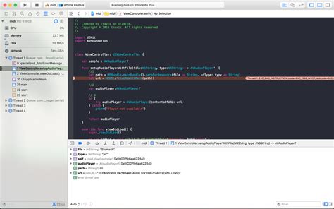 xcode getting a fatal error when trying to play sound in swift
