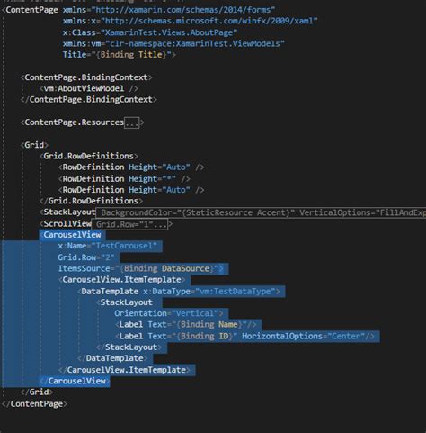 carouselview the type initializer for xamarin forms itemsview threw