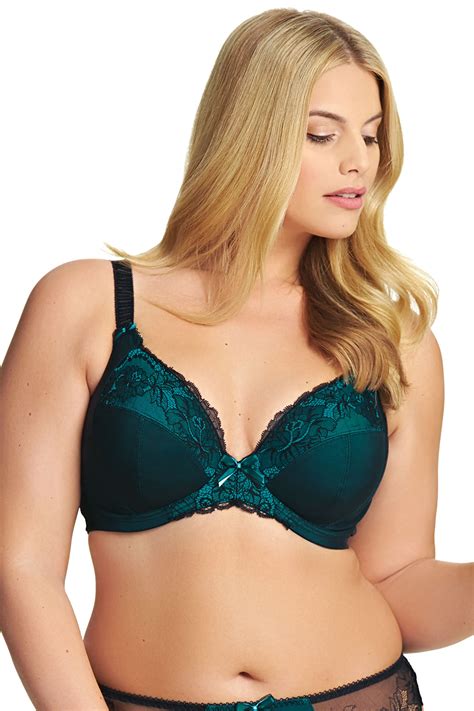 Elomi Anushka Underwire Plunge Bra Stretch El4061 Womens