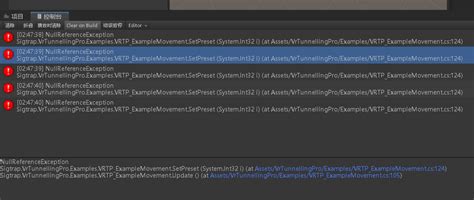 nullreferenceexception · issue 4 · sigtrapgames vrtunnellingpro unity