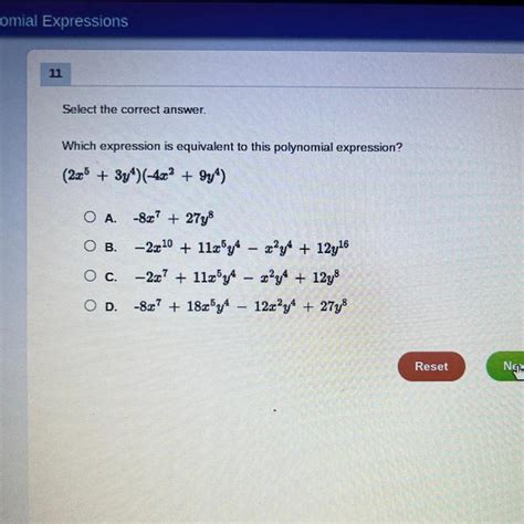 Which Expression Is Equivalent To This Polynomial Expression