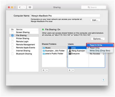Create Network Shared Folder On Mac Os X Auralic Limited