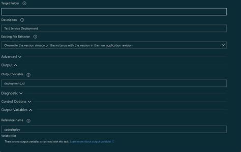 aws cli azure devops using output variable of deployment id from aws