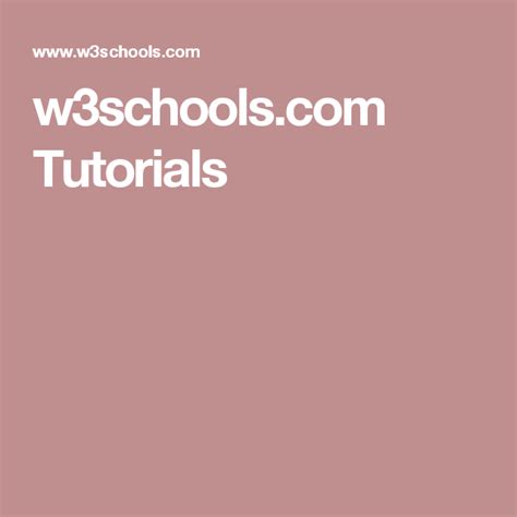 tutorials tutorial online web web
