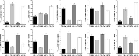 Qrt Pcr Validation Of The Expression Levels Of 10 Degs From Rna Seq