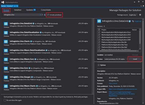 getting started with infragistics ultimate ui for uno platform in 5