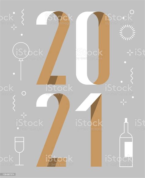 Bonne Année 2021 Carte De Voeux Avec Feux Dartifice Vecteurs Libres De