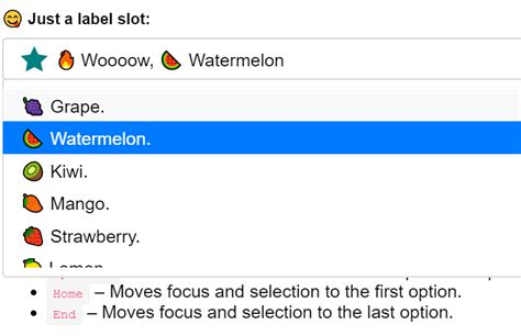 accessible select component for vue js vue script