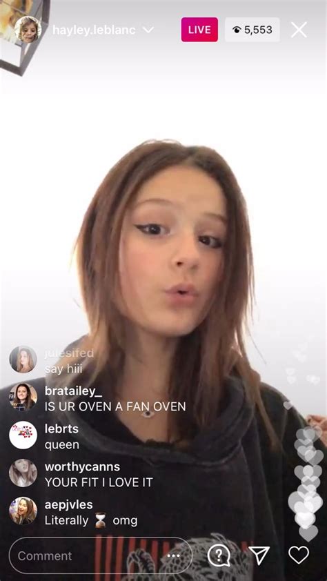 Hayley Leblanc Instagram Live Rare Hayley Leblanc Instagram Live Hayley