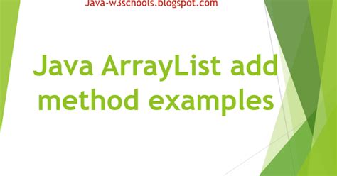 java arraylist add method examples
