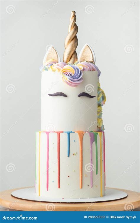 Big Bunk Cake With White Chocolate Frosting Decorated With Colorful