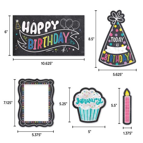 Chalk It Up Happy Birthday Mini Bulletin Board Set By Creative