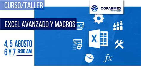 curso taller excel avanzado y macros coparmex