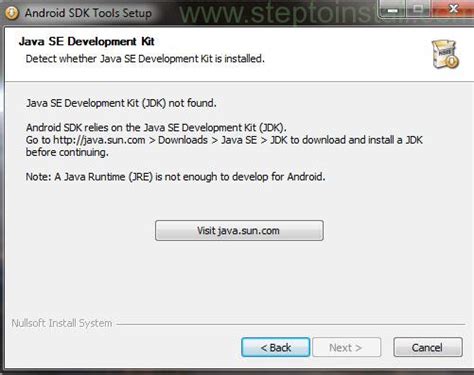 android sdk installation problem jdk not find windows 7 8 xp
